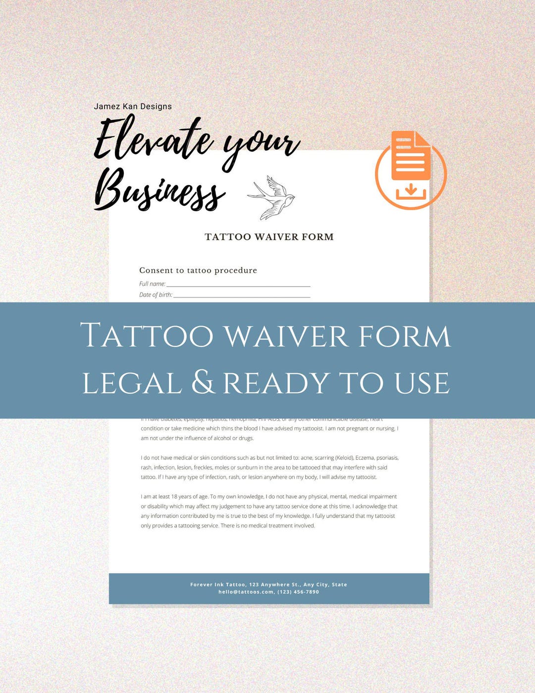 Customizable Tattoo Waiver Template: Ensure Legal Protection and Peace ...