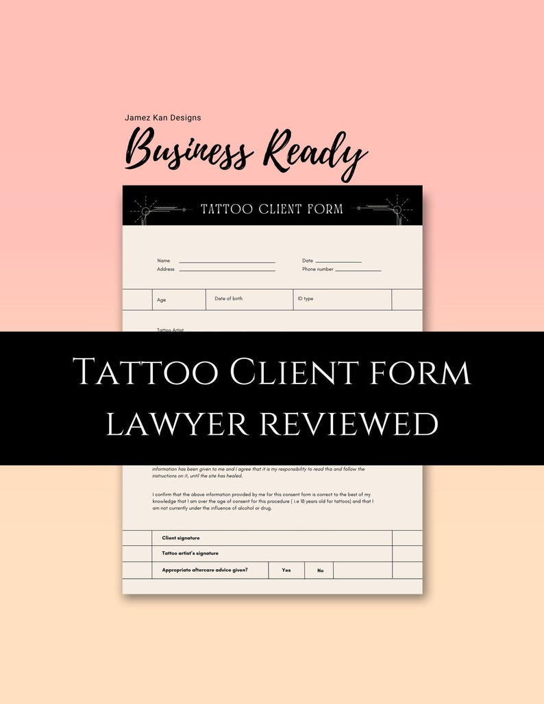 Customizable Tattoo Consent Form - Safeguard Your Business Effortlessly ...