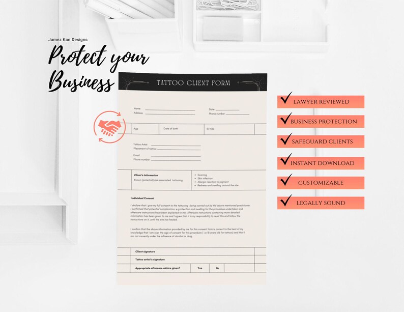 Customizable Tattoo Consent Form - Safeguard Your Business Effortlessly ...
