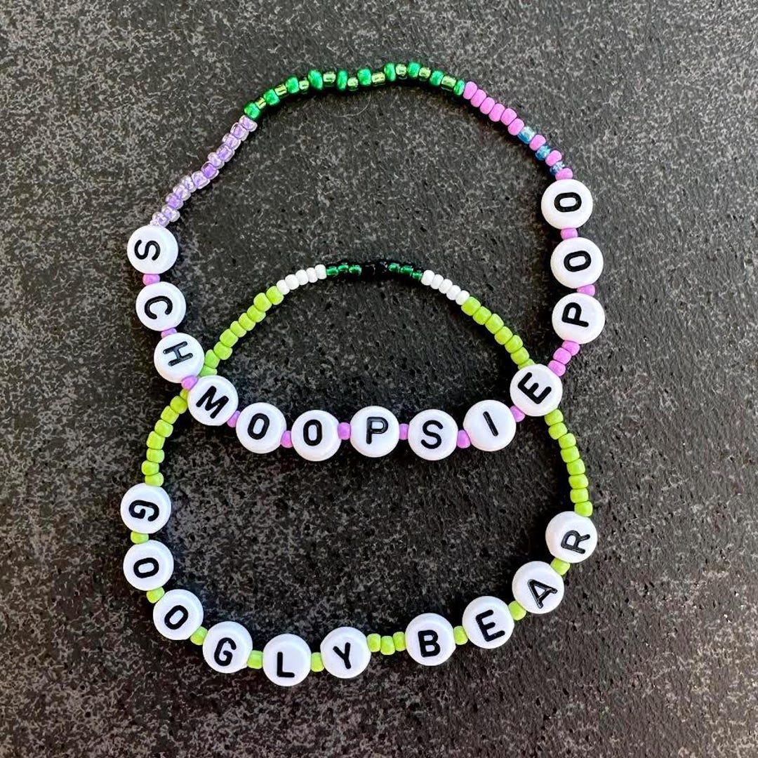 Monsters Inc. Inspired Schmoopsie Poo and Googly Bear Beaded Bracelets ...