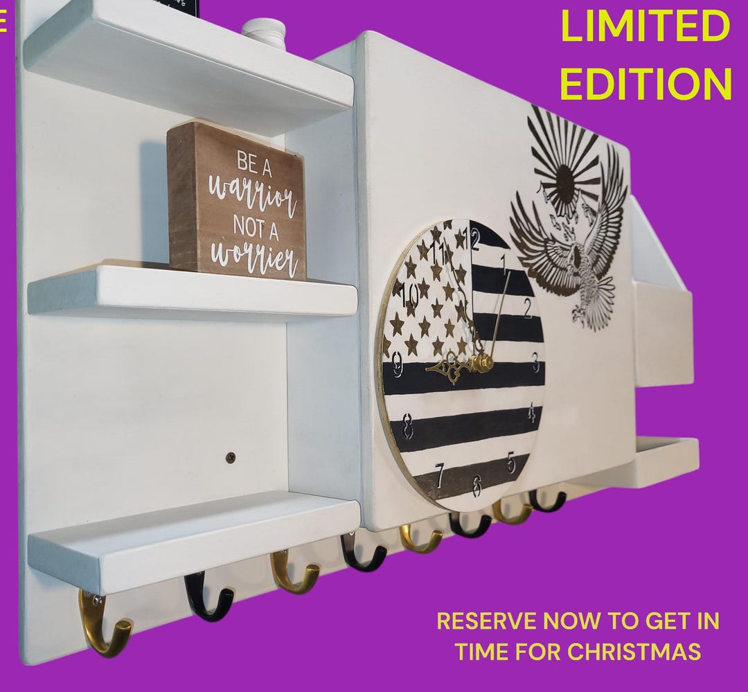 Hidden Gun Storage Shelf Secret Compartment Coat Key Rack Front Dump ...