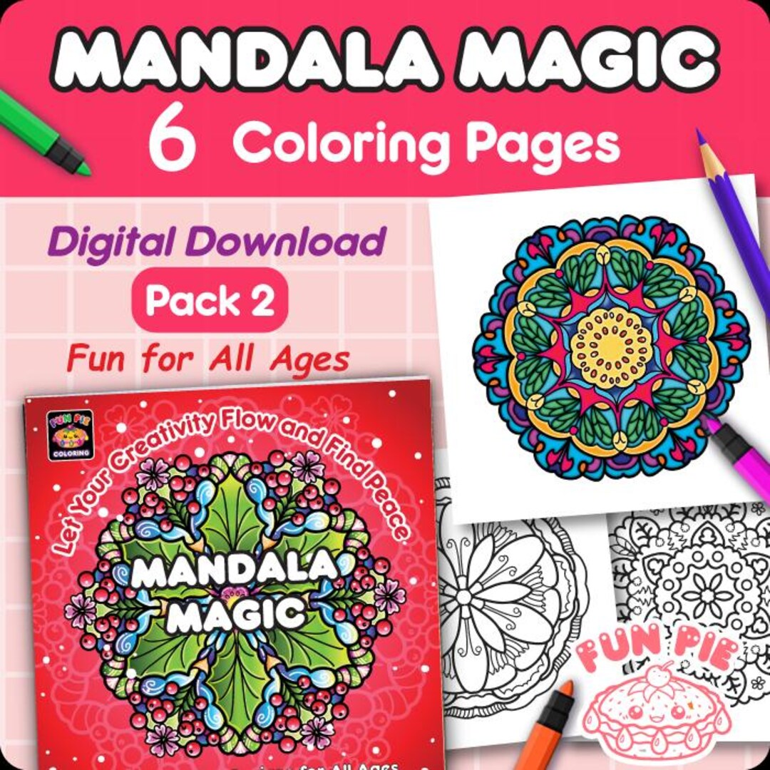 Mandala Coloring Pages: Relaxing Hand-drawn Patterns (PDF Download ...