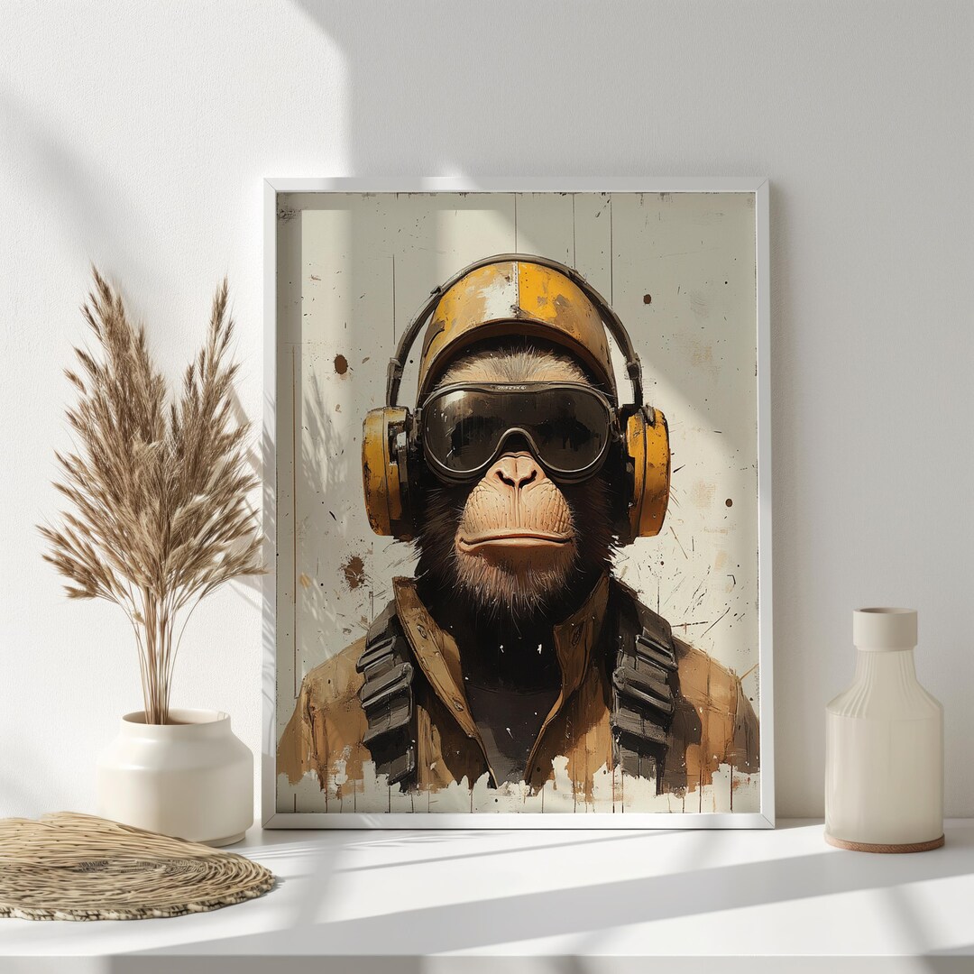 Cool Monkey DJ Wall Art Modern Urban Style Canvas Print Contemporary ...
