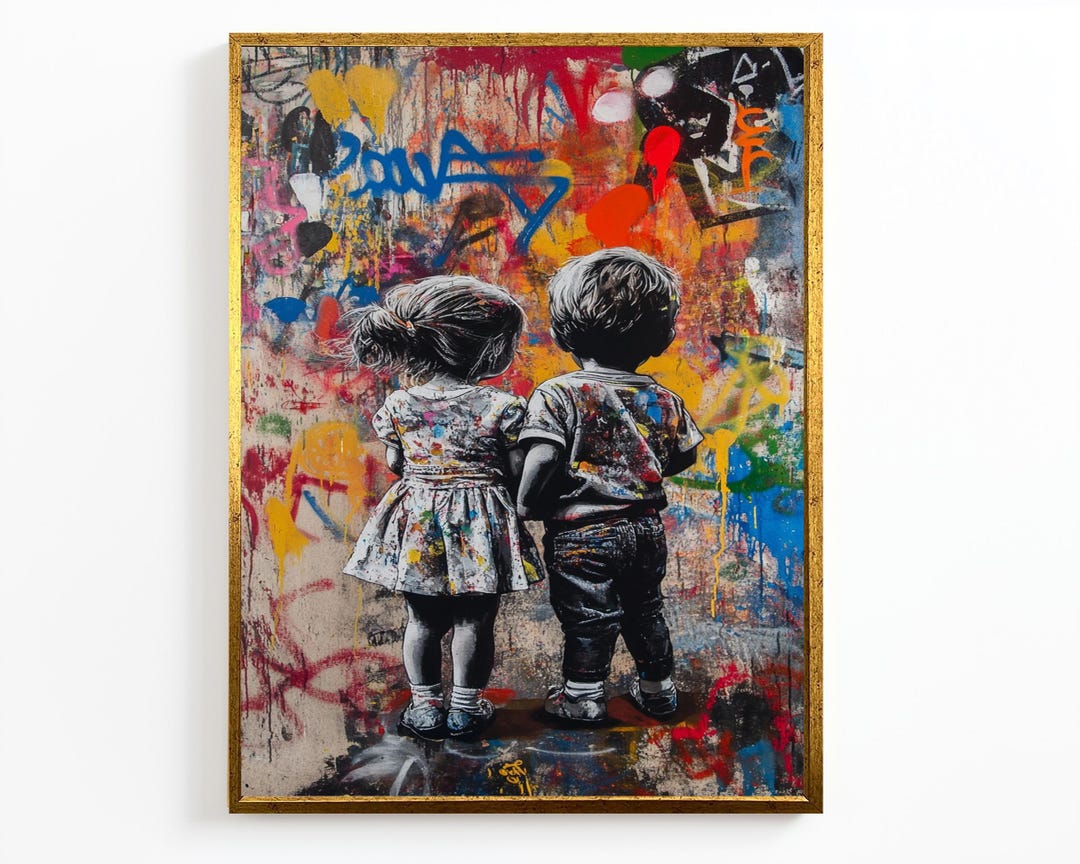 Kids Graffiti Wall Art Kids Graffiti Wall Decor Children's Room Wall ...