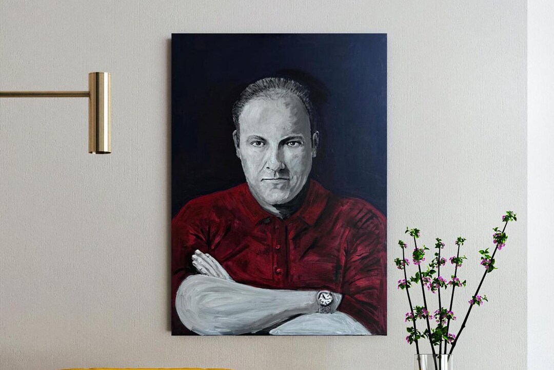 Gandolfini – Tony Soprano - Acrylic Canvas Painting 70x100cm - Etsy