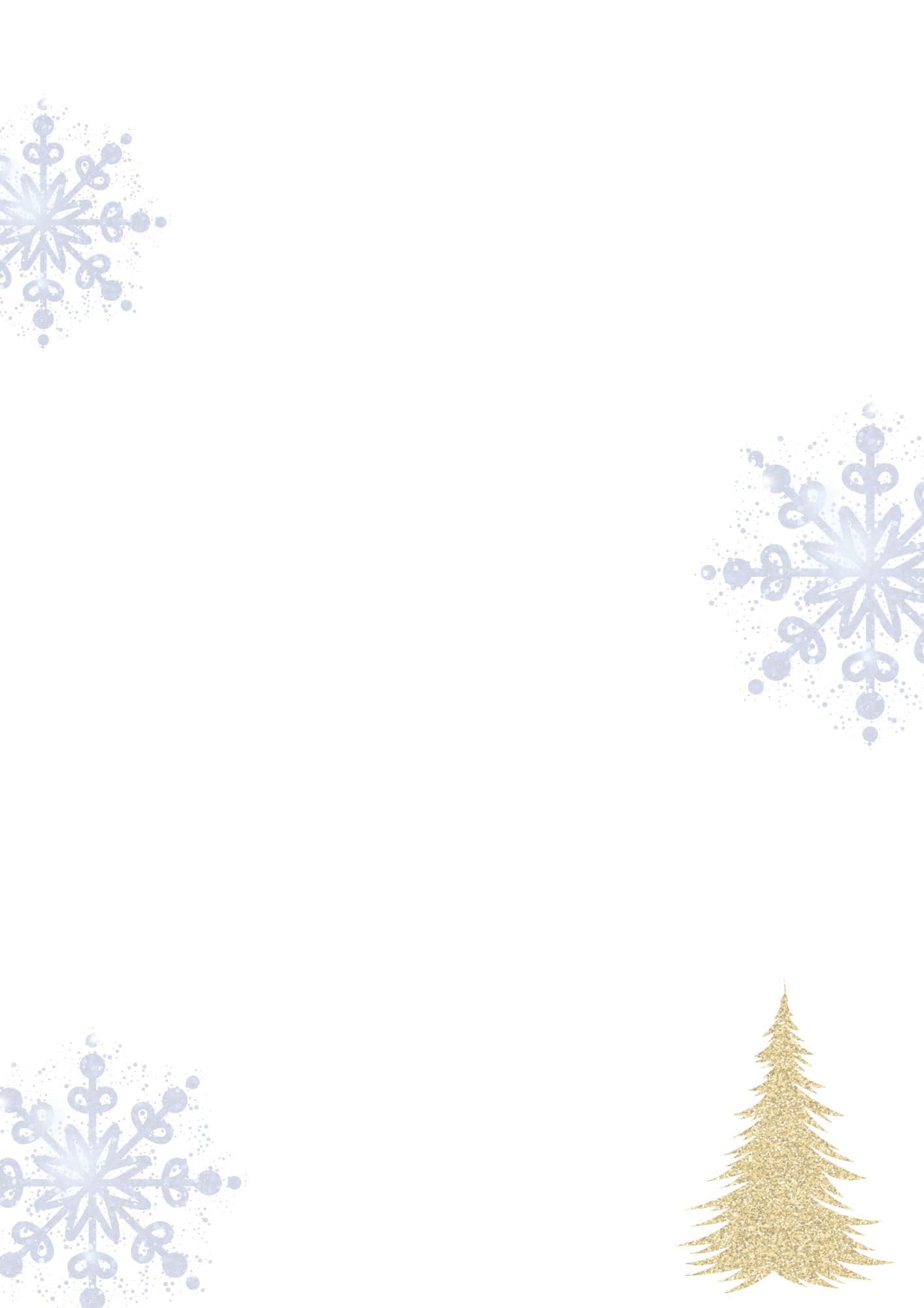 A4 Unlined Printable Paper, Christmas Stationary, Christmas Letter ...