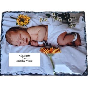 Custom Slate Stone Portrait, Baby Photo, Family Photo, Wedding Photo ...