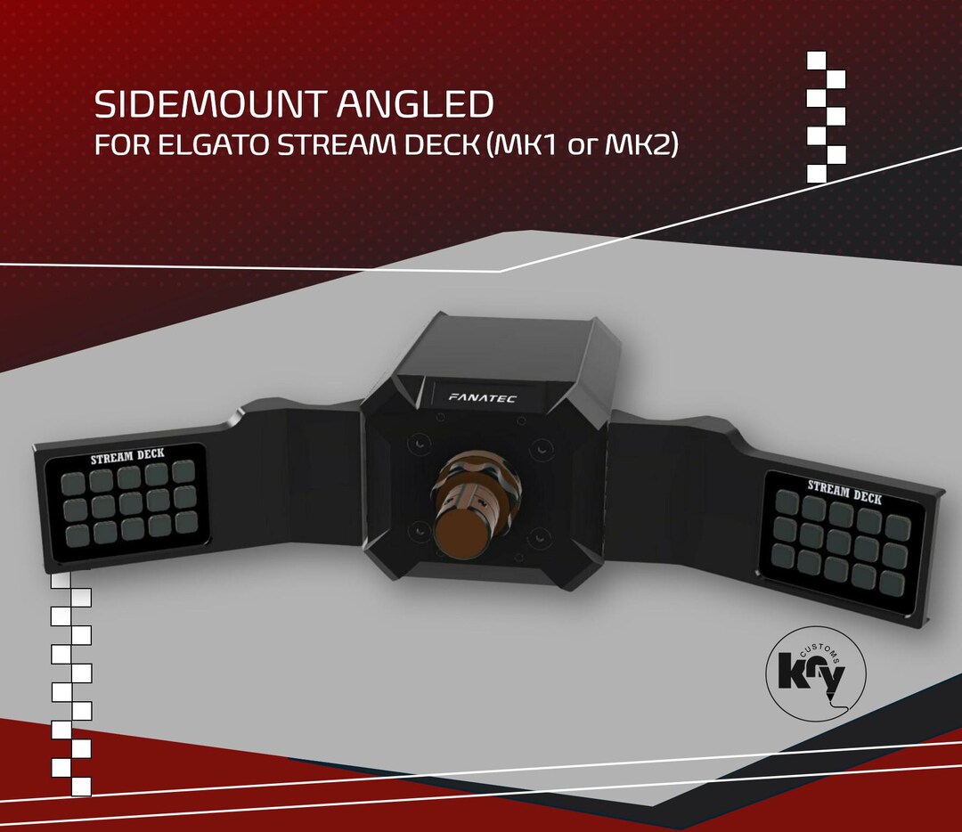 Angled Side Mount for Elgato MK1 / MK2 for FANATEC Wheelbases - Etsy