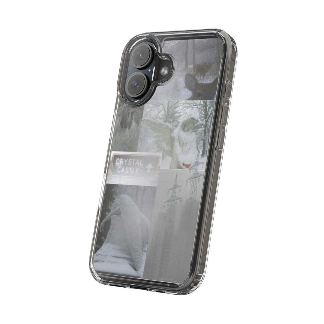 Clear Cases Winter Wonderland Collage Phone Case, Snowy Forest Deer ...