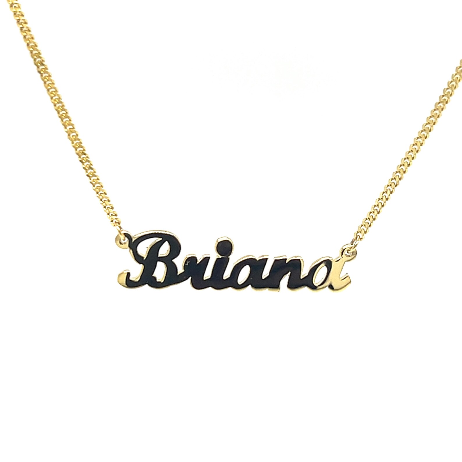 Briana in 14K Gold in Cursive Micromini - Etsy