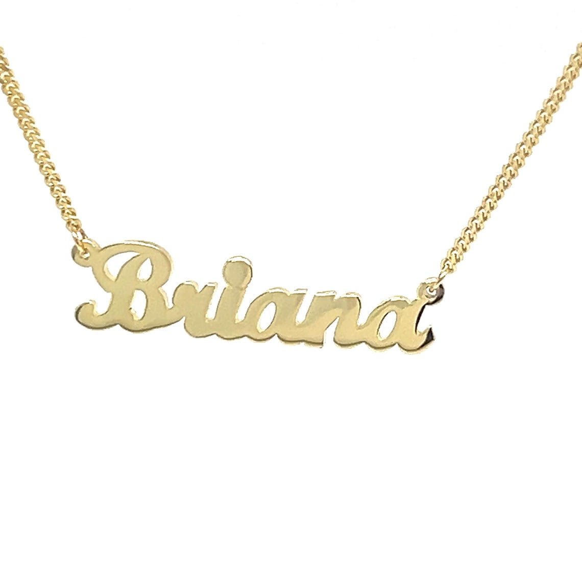 Briana in 14K Gold in Cursive Micromini - Etsy