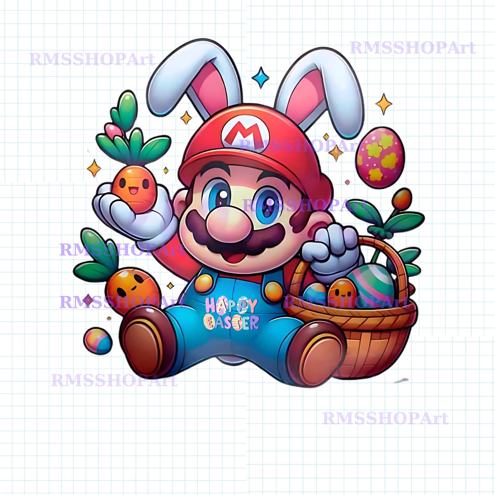 Svg and Png ,super Mario Easter ,peach Princess,bundle,mario Bros Png ...