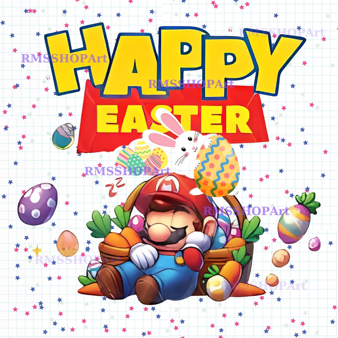 Svg and Png ,super Mario Easter ,peach Princess,bundle,mario Bros Png ...