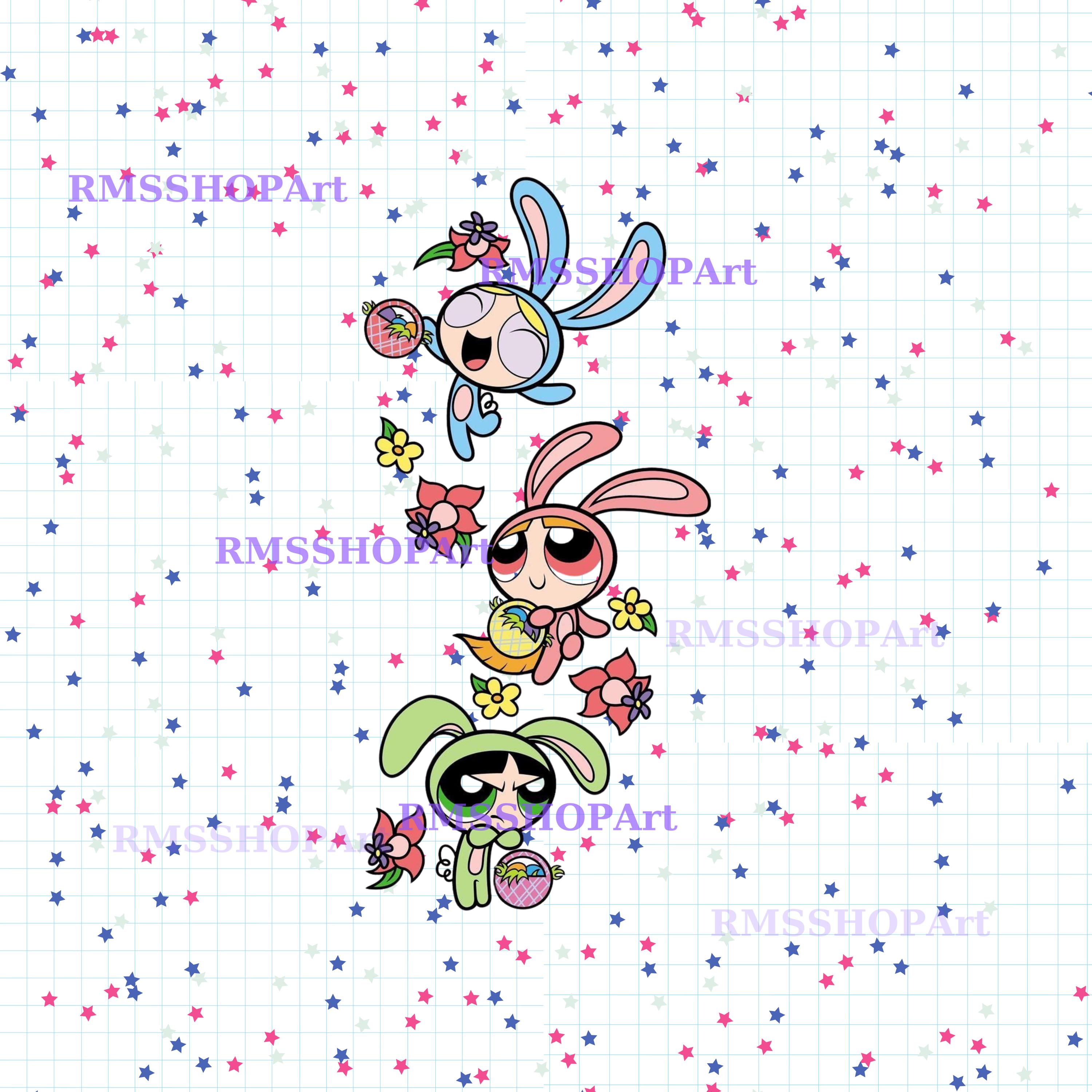 Powerpuff Girls Easter Png and Svg .powerpuff Girls Celebrate Easter ...