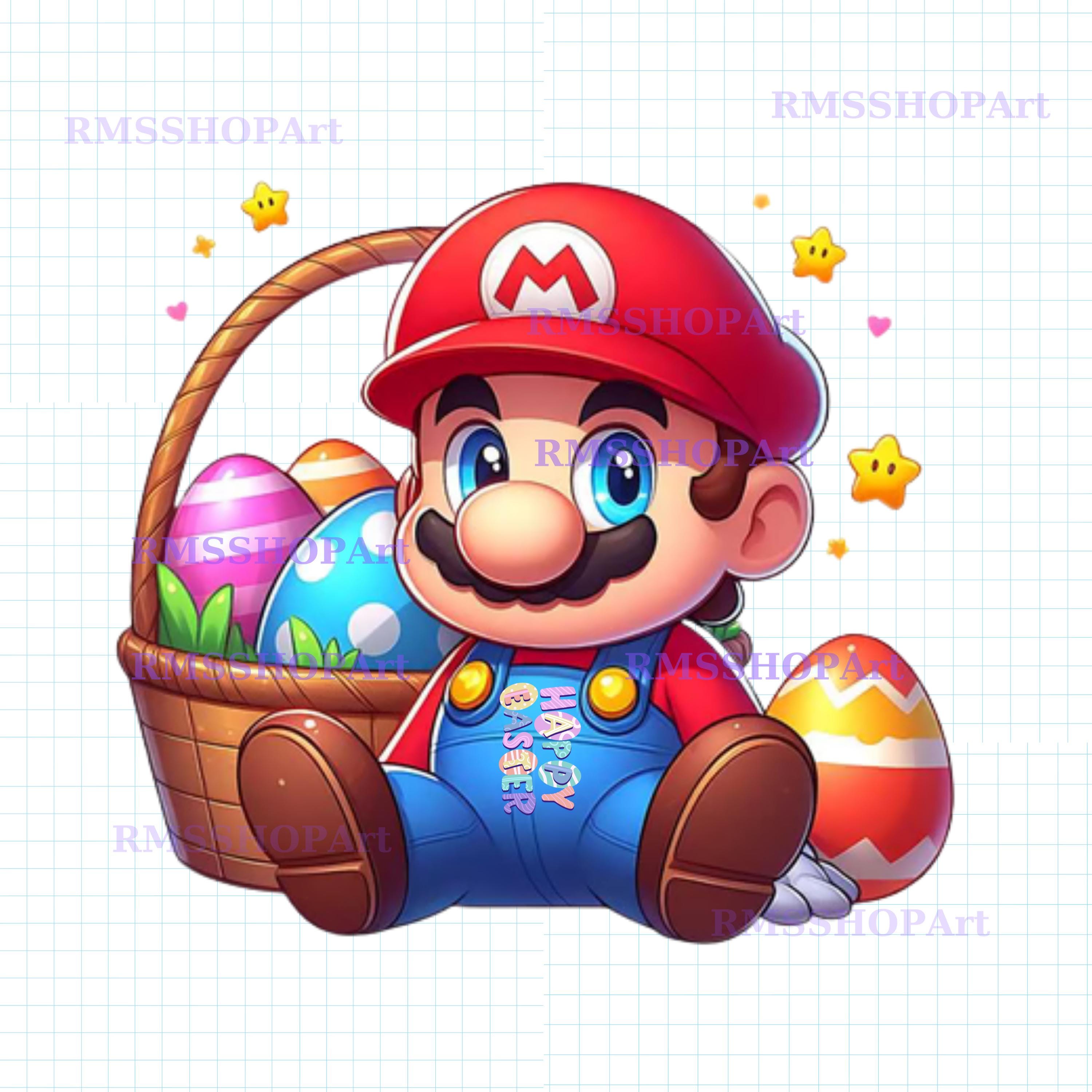 Svg and Png ,super Mario Easter ,peach Princess,bundle,mario Bros Png ...