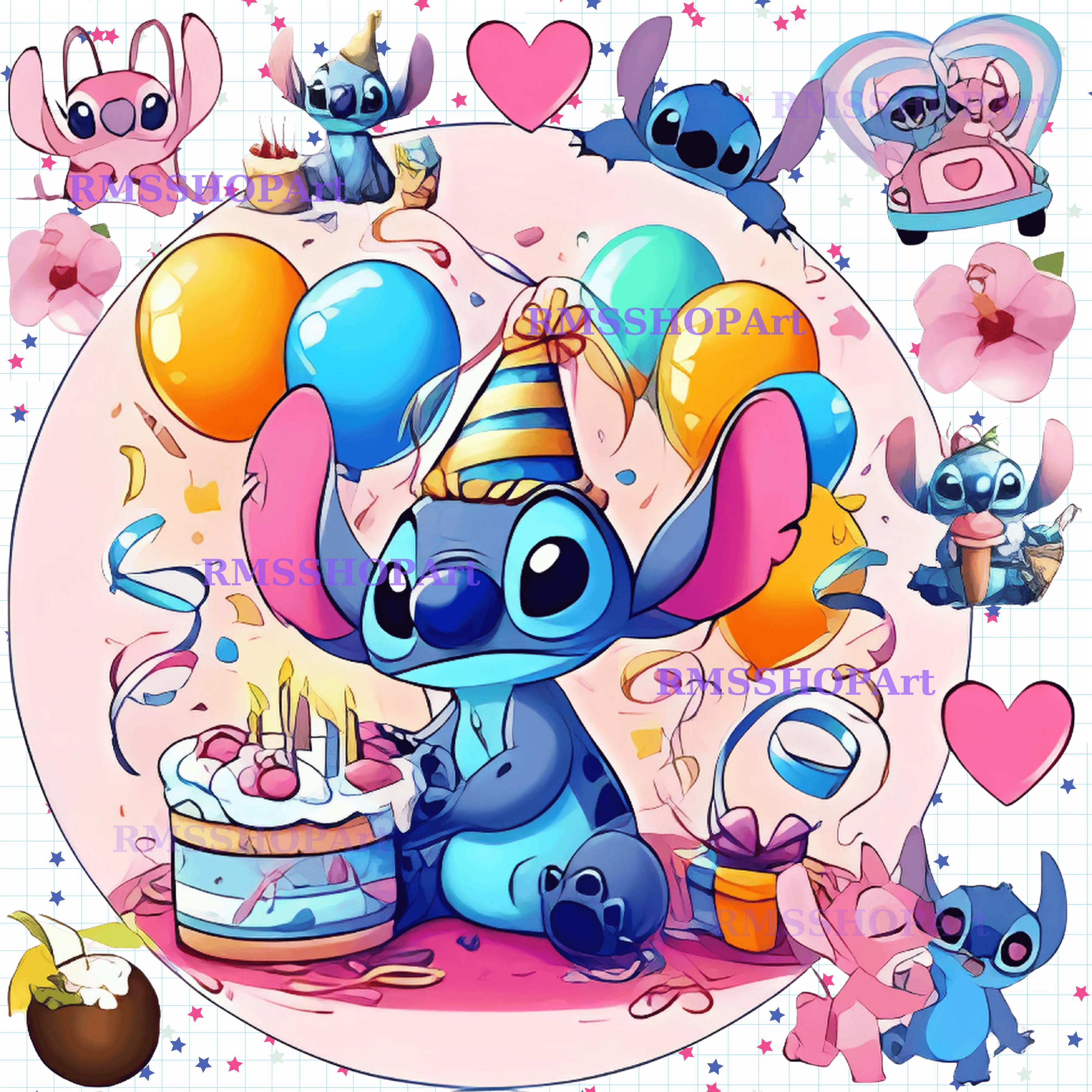 Happy Birthday Stitch PNG, Birthday Stitch Png, Birthday Lilo and ...