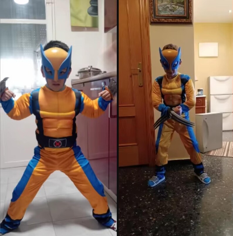 Children's Wolverine Costume. Superhero Costume for Kids. Deadpool and ...