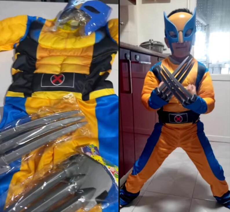 Children's Wolverine Costume. Superhero Costume for Kids. Deadpool and ...