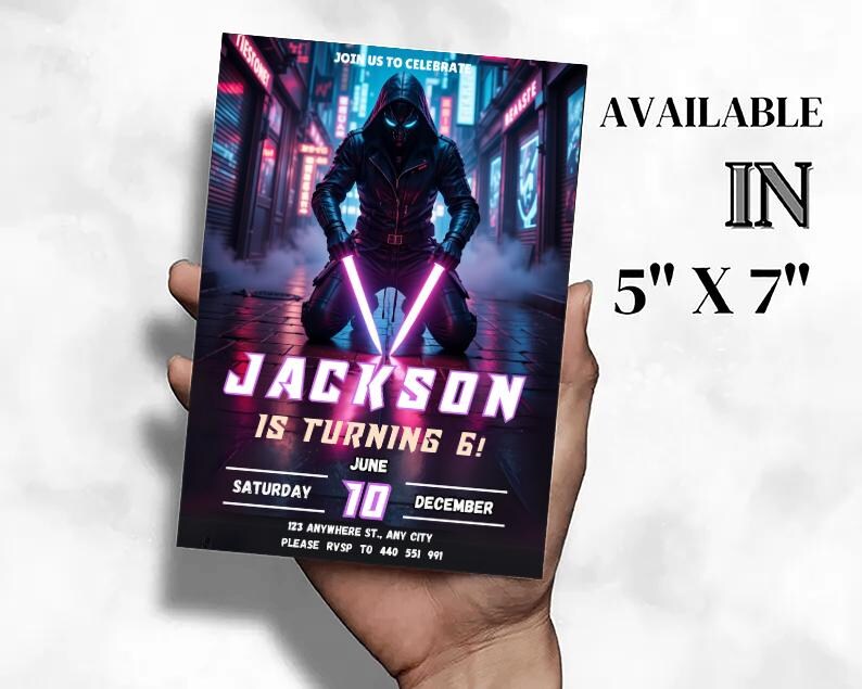 Editable VR Birthday Party Invitation, Virtual Reality Party, Instant ...