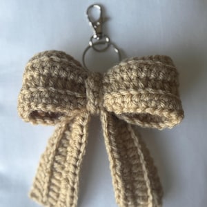 Handmade Crochet Red Bow Keychain | Cute Bag Charm - Etsy