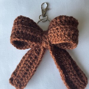 Handmade Crochet Red Bow Keychain | Cute Bag Charm - Etsy