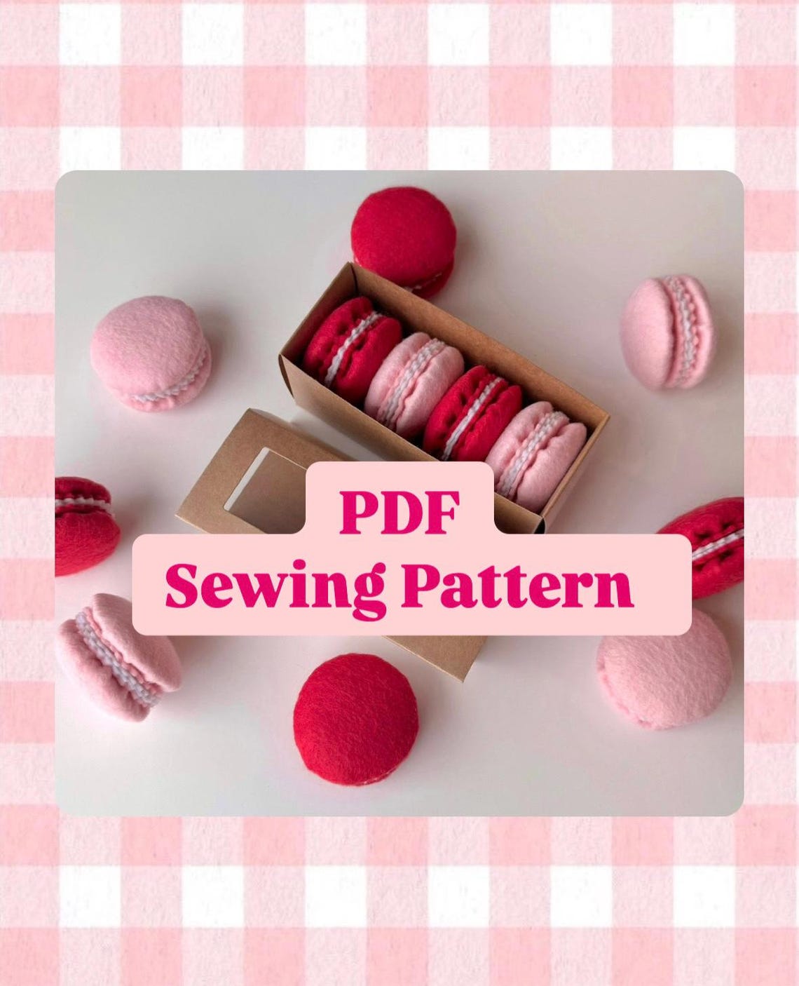 Felt Macaron PDF Pattern, Step by Step With Pictures, Felt Food, DIY Craft, Pretend Play, Play ...