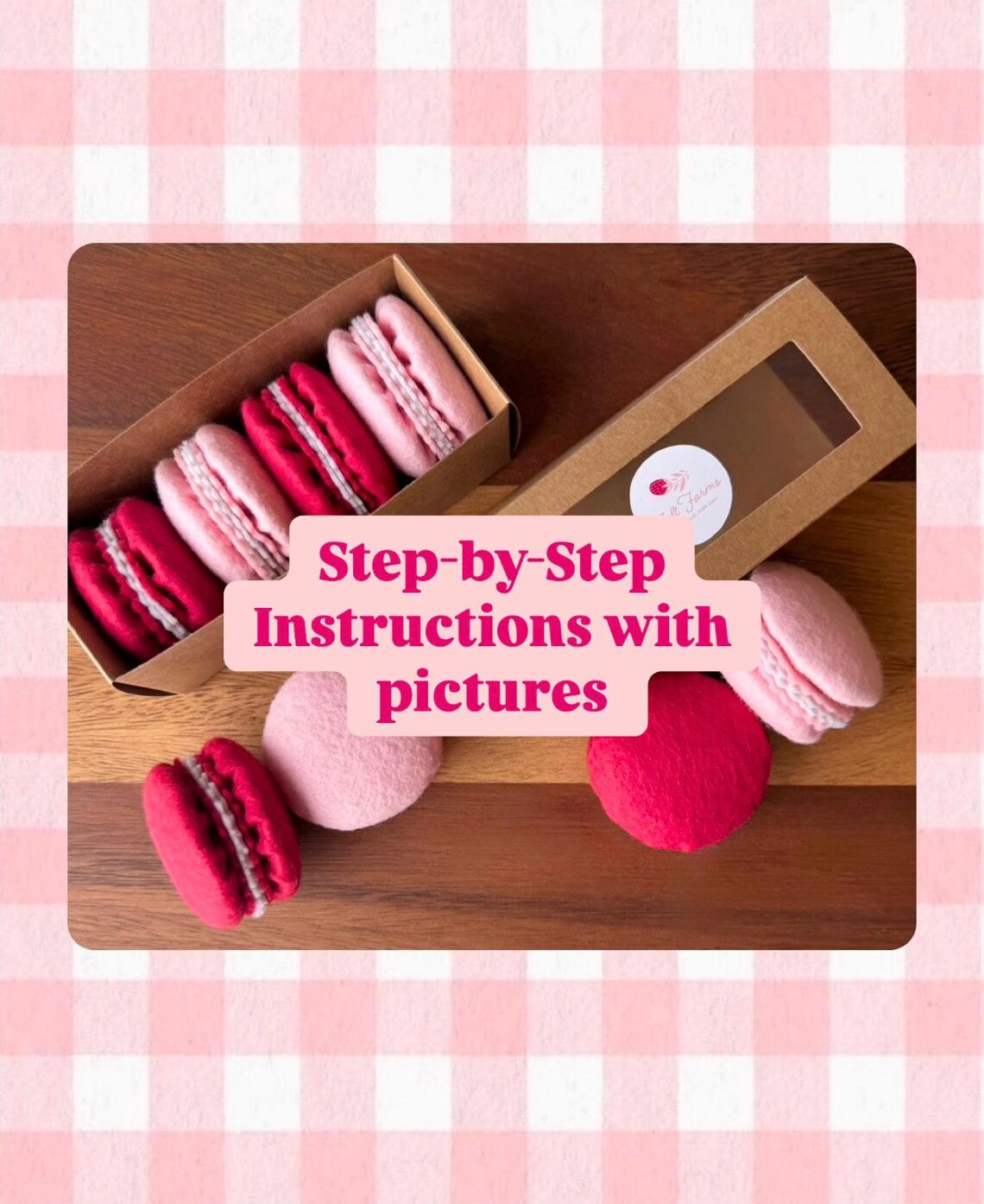 Felt Macaron PDF Pattern, Step by Step With Pictures, Felt Food, DIY Craft, Pretend Play, Play ...