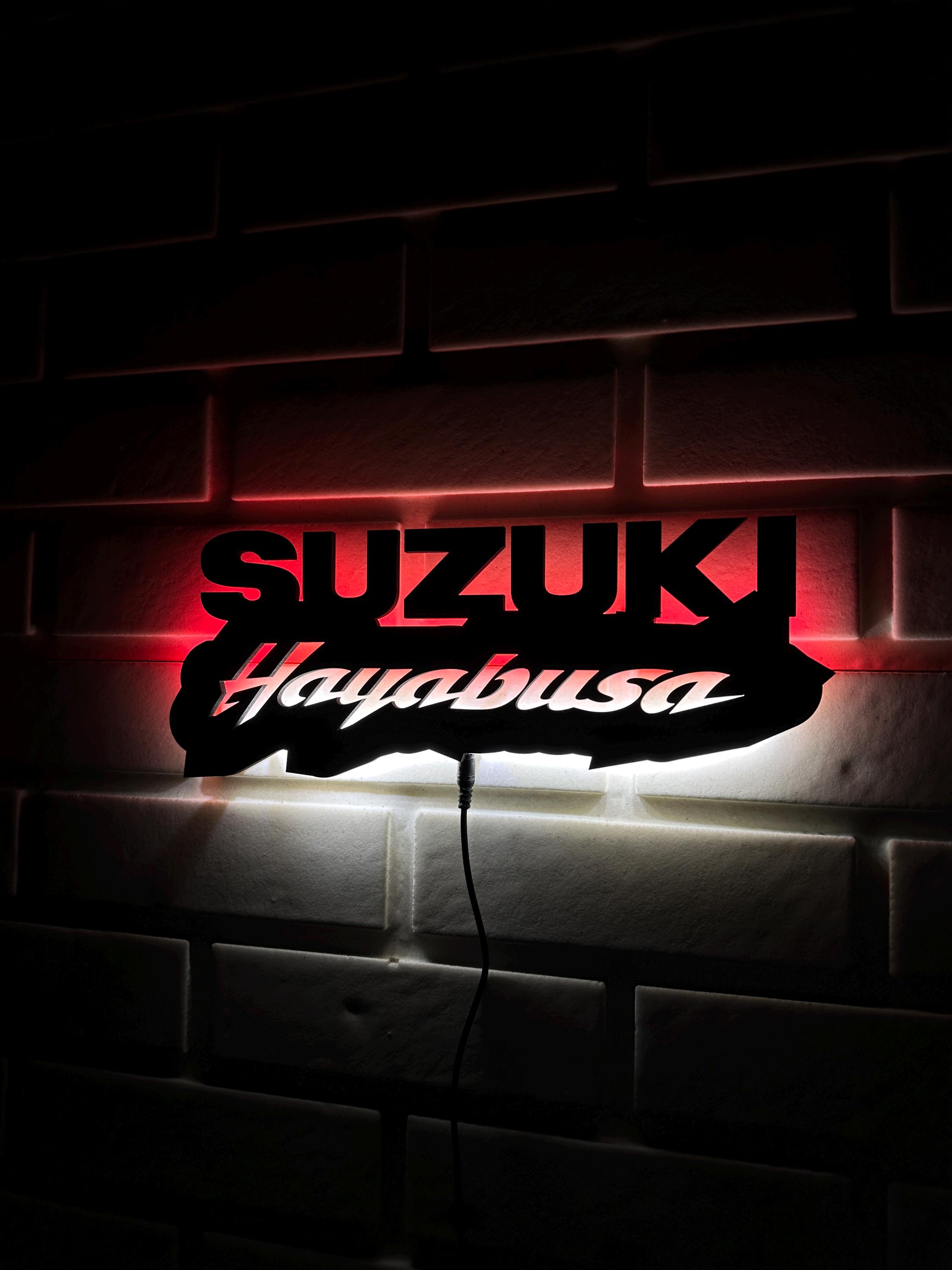 Suzuki Hayabusa Led Sign, Suzuki Hayabusa Wall Art, Suzuki Hayabusa ...