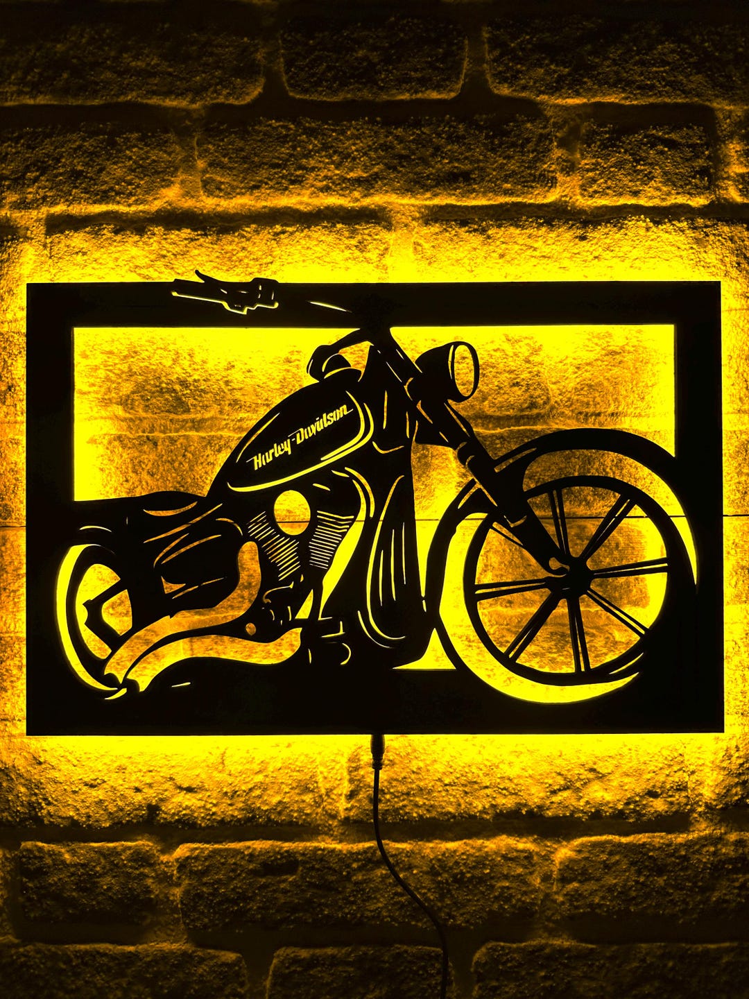 Harley Davidson Motorcycle Led Sign, Harley Motorcycle Wall Art, Harley ...