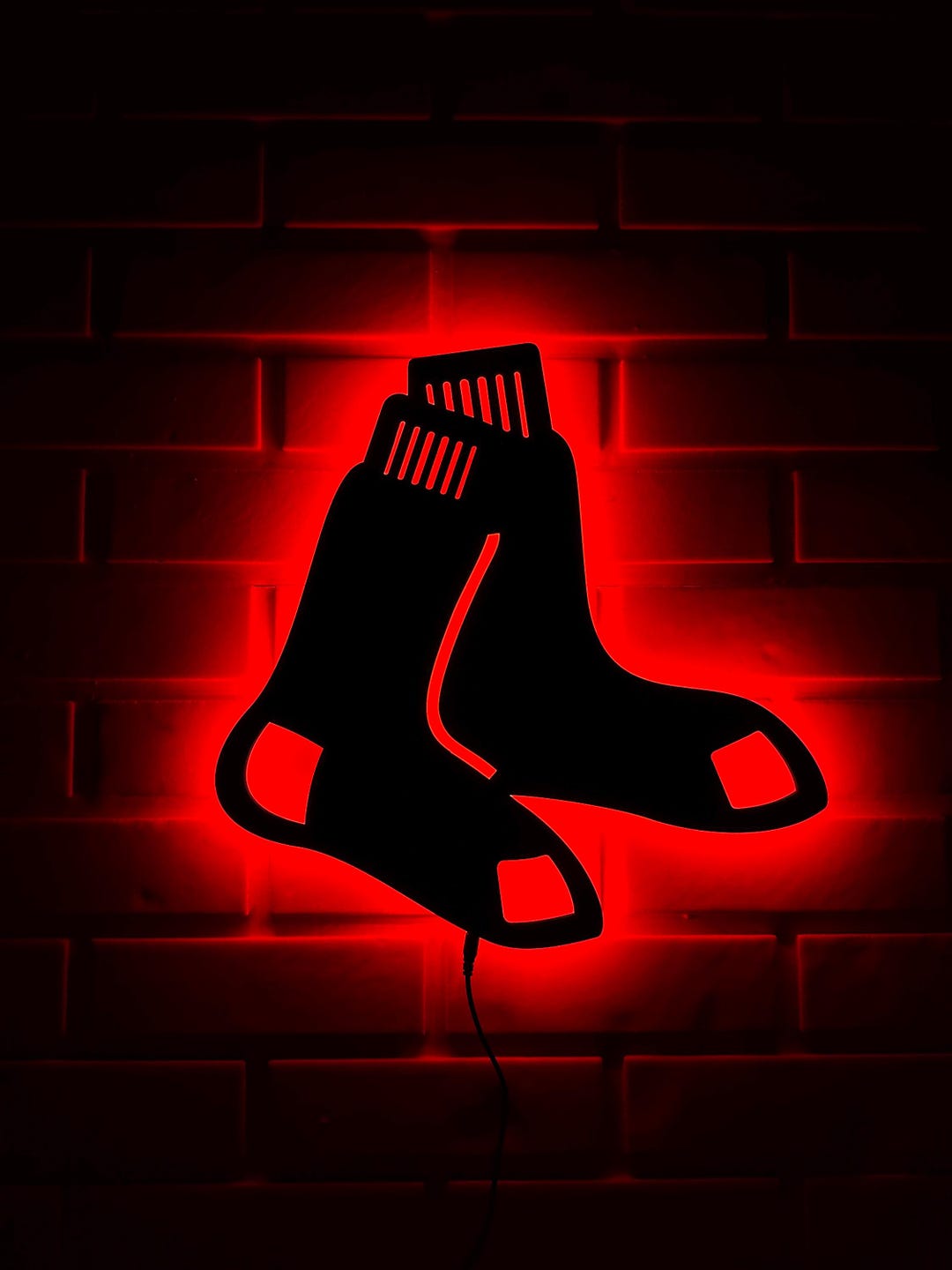 Boston Red Sox Led Sign, Boston Red Sox Wall Art, Red Sox Wall Sign ...