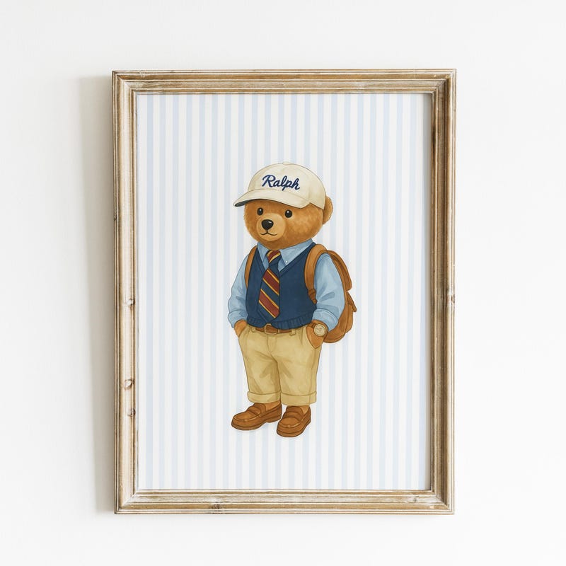 Vintage Collegiate Bear - Etsy