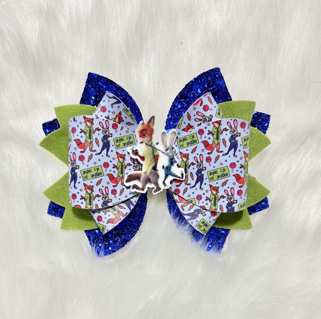 Zootopia Judy Hobbs Nick Wild Hair Bow Clip - Etsy