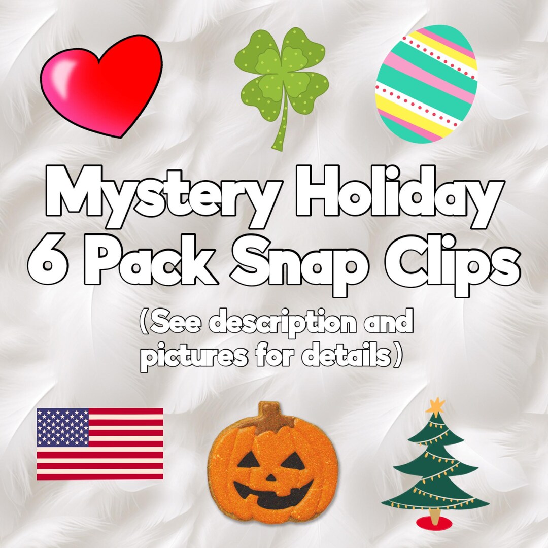 Holiday Mystery 6 Pack Snap Clips Hair Clips - Etsy