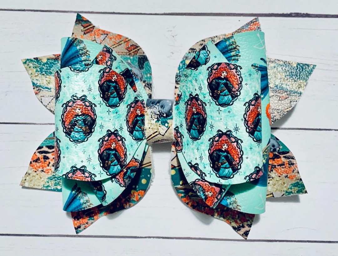 Princess Merida Portrait Brave Scotland Hair Bow Clip - Etsy