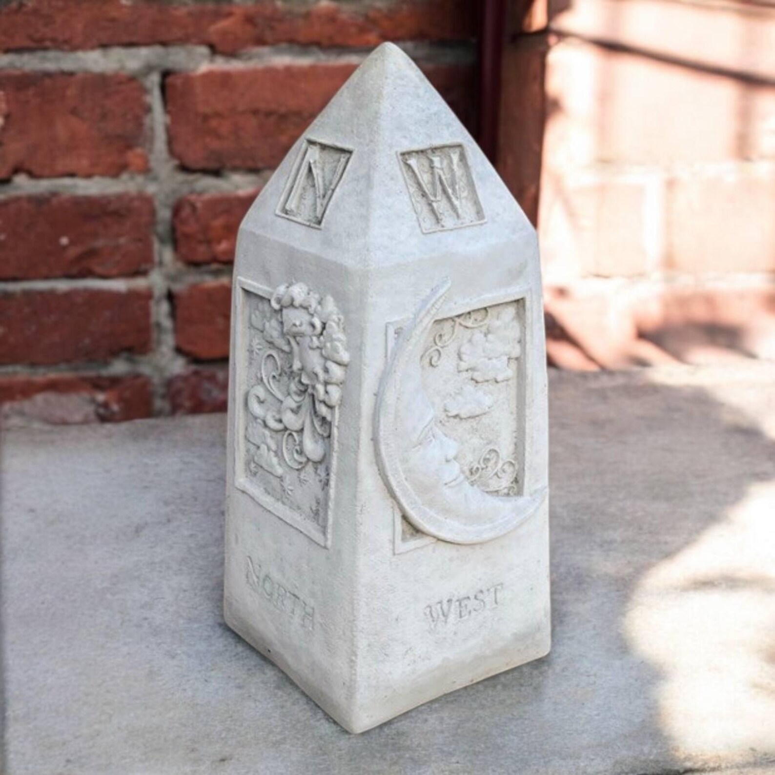 18" Seasonal Marker Sculpture, Lawn Stone Ornament, Garden Rock Decor ...
