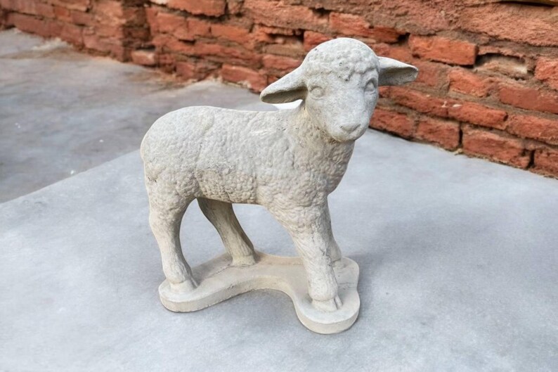 12' Outside Lamb Figure, Garden Sheep Decoration, Yard Farm Animal ...