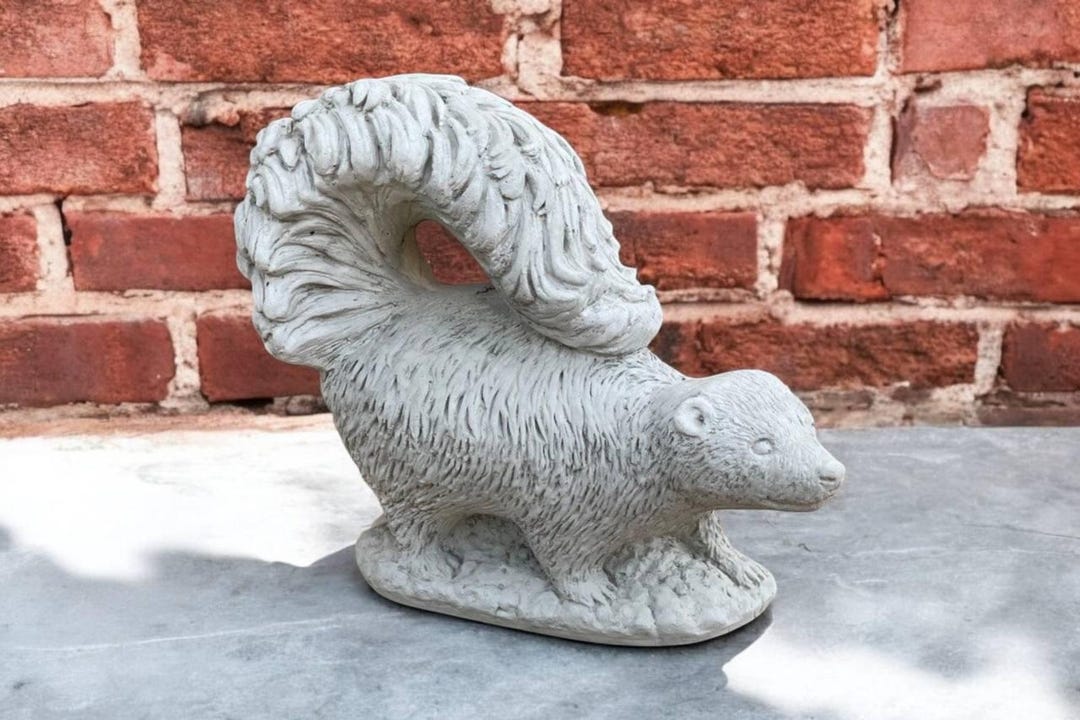 12'concrete Skunk Sculpture, Forest Animal Idea, Outside Skunk Art ...