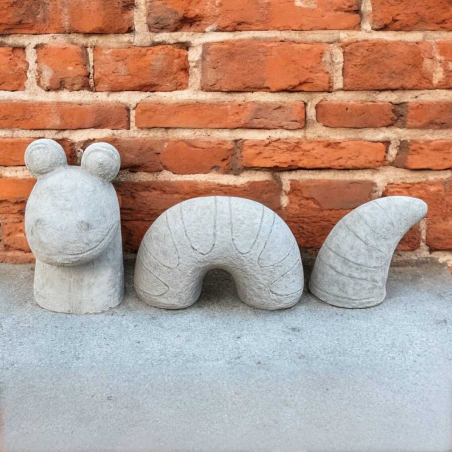 9" Garden Worm Figure, Lawn Nature Ornament, Earthworm Yard Idea ...