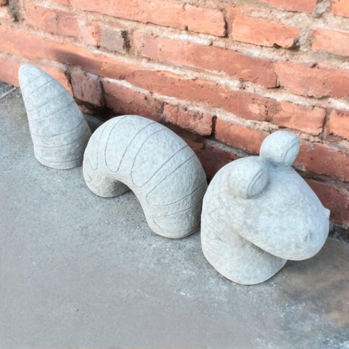 9" Garden Worm Figure, Lawn Nature Ornament, Earthworm Yard Idea ...