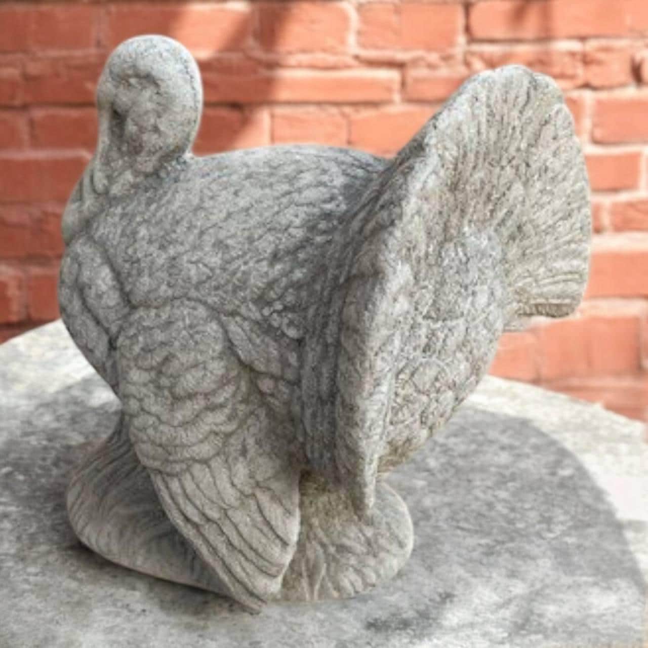 6" Concrete Turkey Sculpture, Lawn Farm Bird Statue, Garden Turkey Art ...
