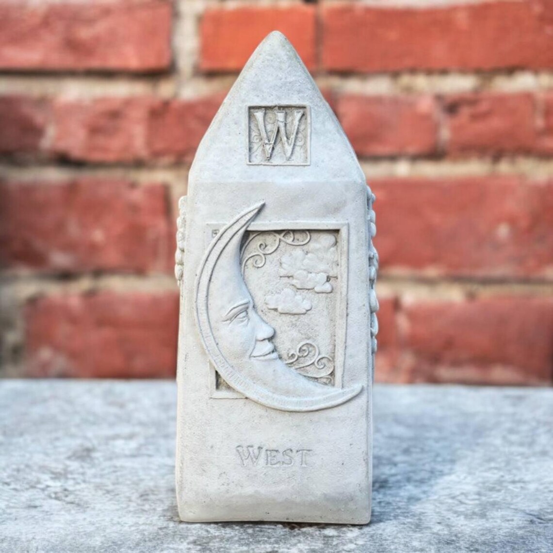 18" Seasonal Marker Sculpture, Lawn Stone Ornament, Garden Rock Decor ...