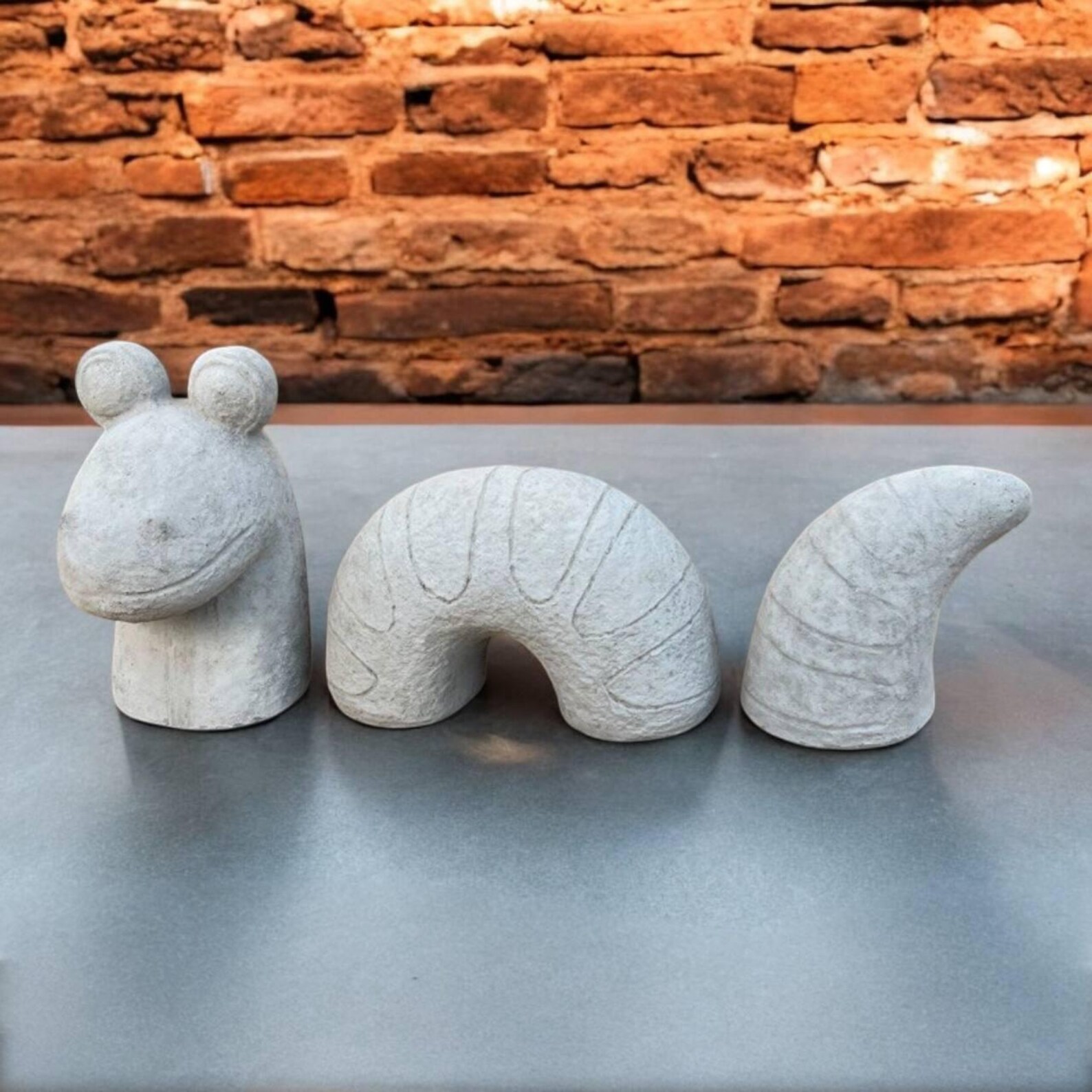 9" Garden Worm Figure, Lawn Nature Ornament, Earthworm Yard Idea ...