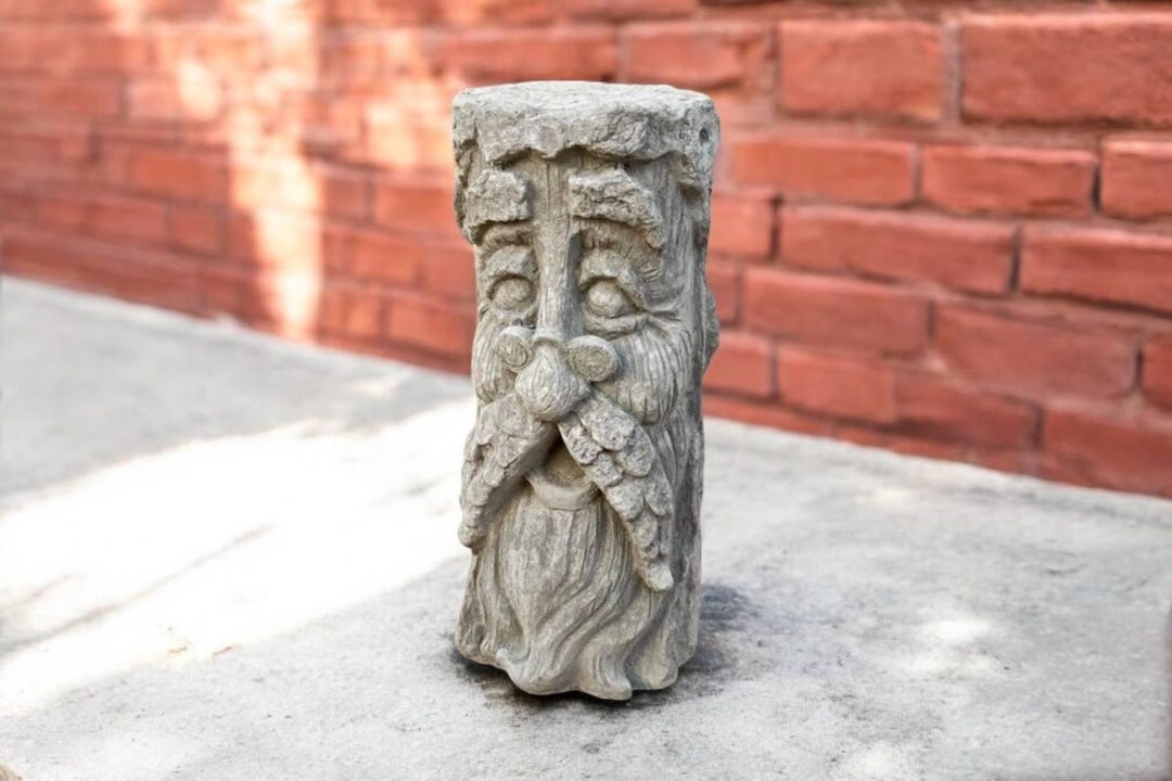 12" Old Tree Sculpture, Garden Stone Idea, Lawn Concrete Ornament, Tree ...