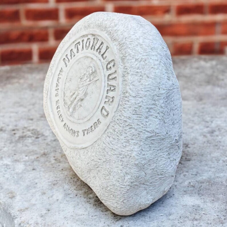 9" Soldier Rock Statue, Garden Stone Decor, Soldier Gift Idea, Outdoor ...