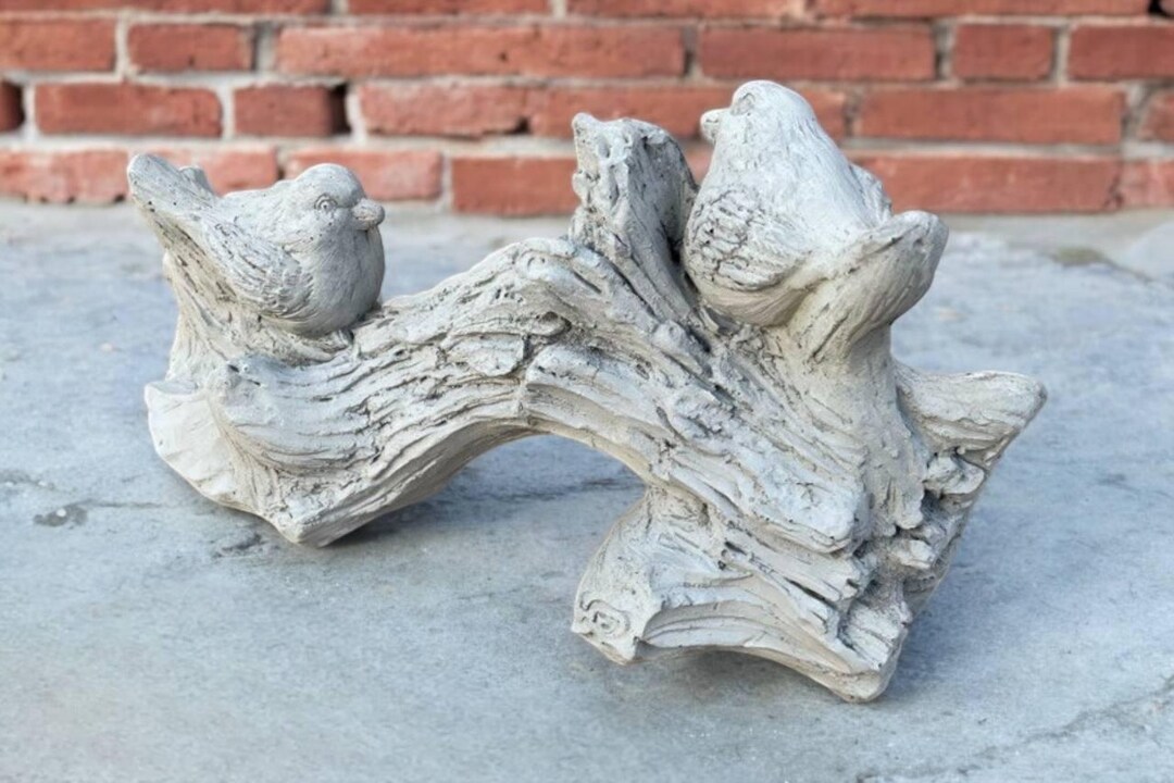 6" Realistic Birds Figurine, Cement Bird Ornament, Bird Beton ...