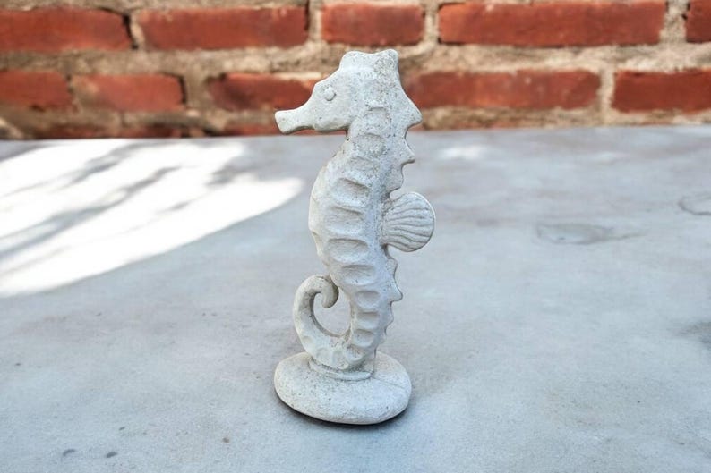 15' Beton Sea Horse, Concrete Sea Animal, Lawn Sea Horse Art, Sea Horse ...