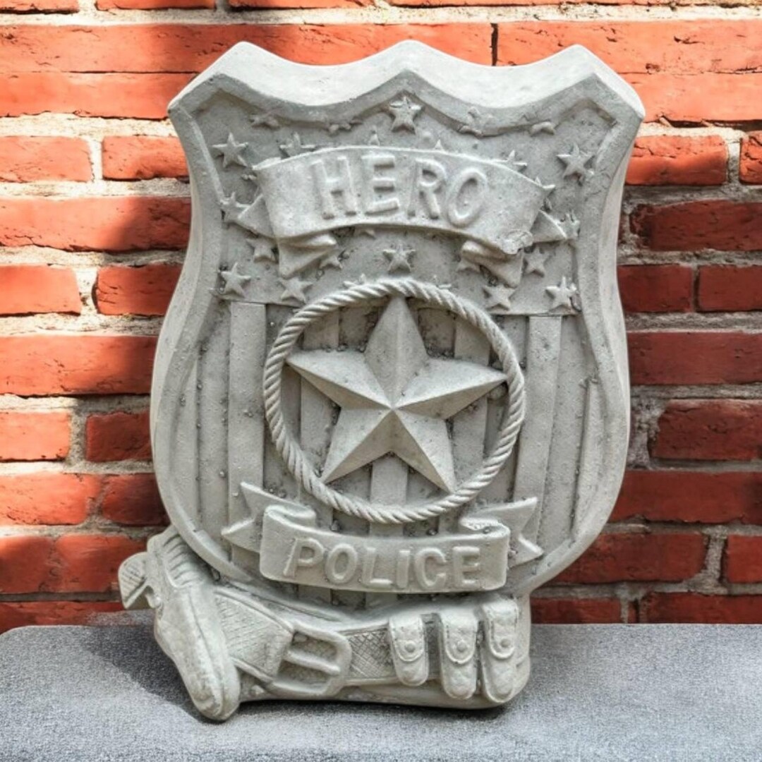 6' Police Department Statue, Garden Police Decor, Yard Cop Ornament ...