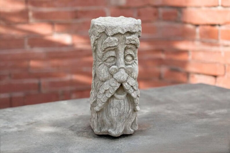 12" Old Tree Sculpture, Garden Stone Idea, Lawn Concrete Ornament, Tree ...