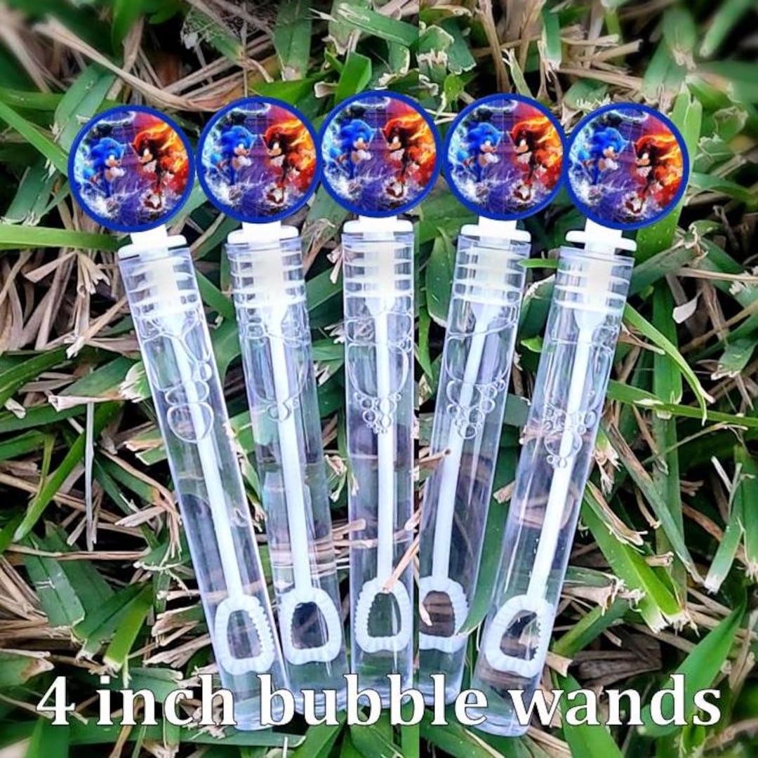 8 Bubbles - Sonic VS Shadow Bubble Wands - Sonic Favors - Sonic Party ...