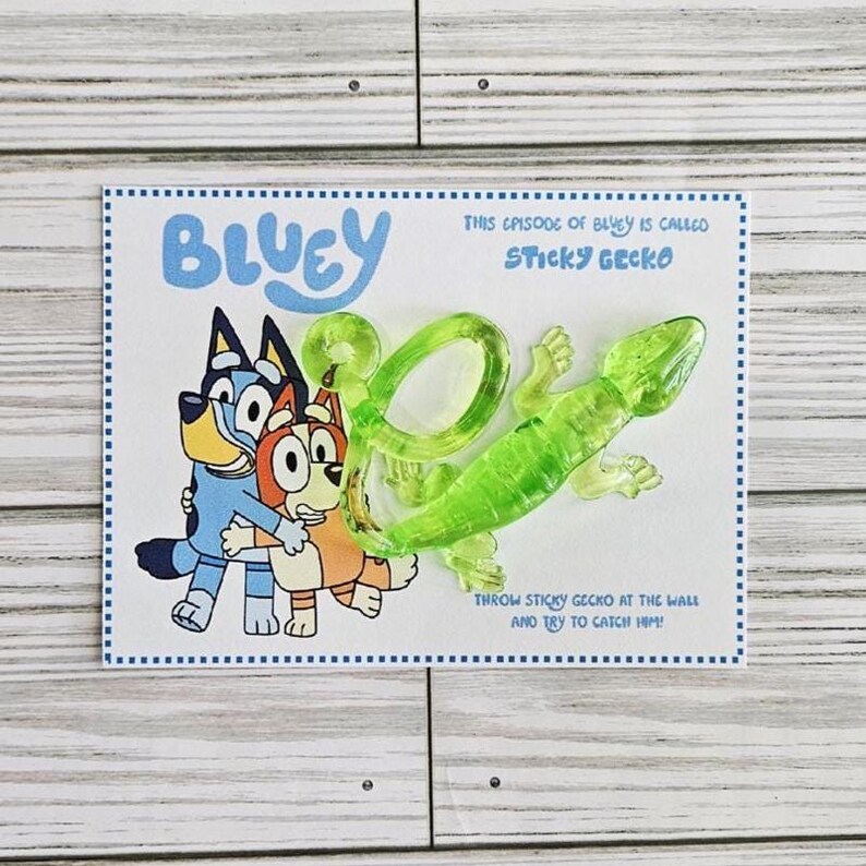 4 Sticky Gecko Favors - Bluey Gecko Favors - Bluey Favors - Bluey Party ...